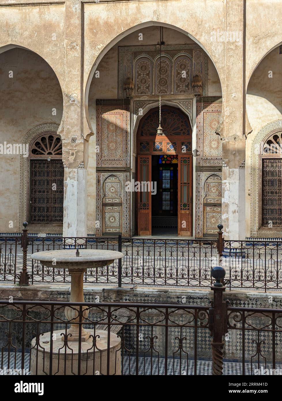 Fes, Morocco, Beautiful traditional old palais El Glaoui in the medina ...