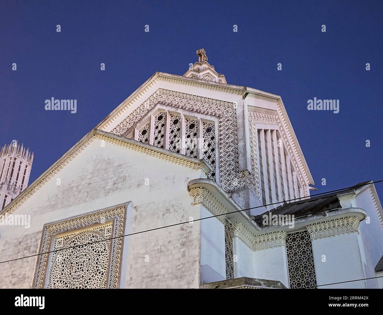Beautiful Art Deco cathedral St. Peter in the center of Rabat, Morocco ...