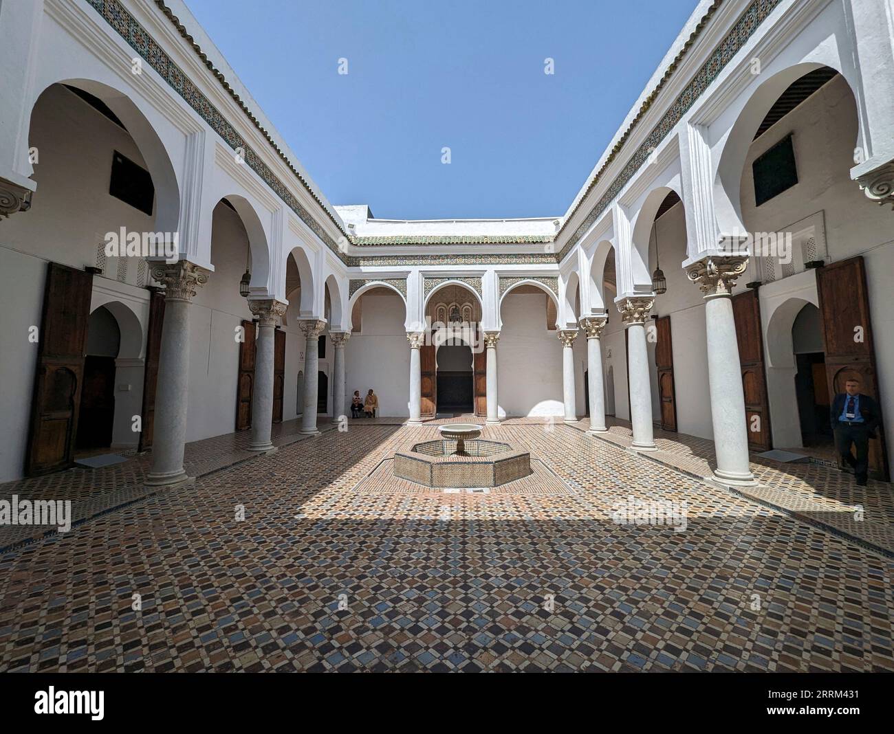 Beautiful white courtyard of the Kasbah museum in Tangier, Morocco ...