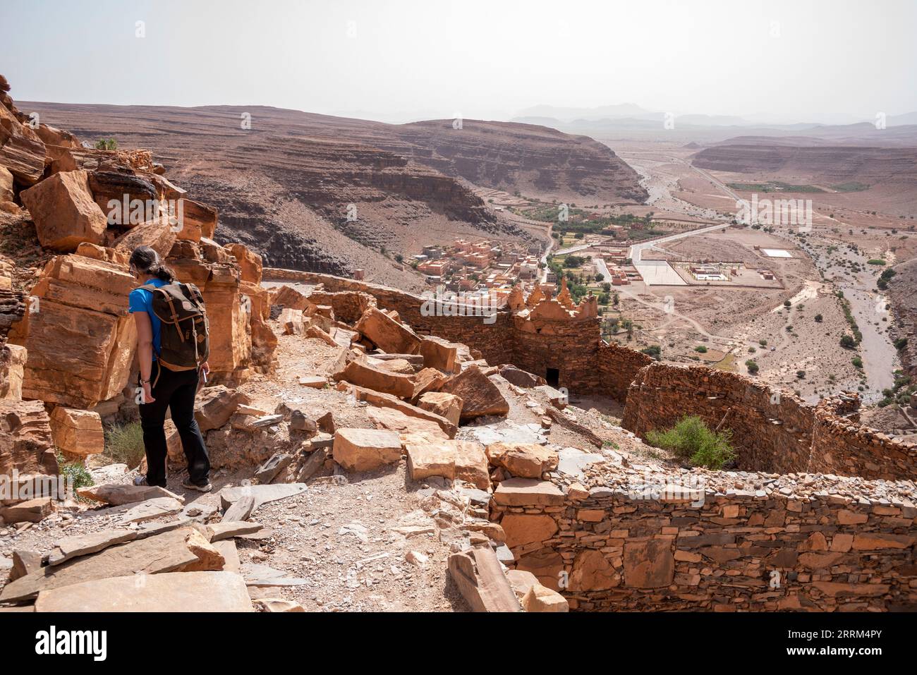 Hiking through the old Id Aissa agadir, an old granary in Amtoudi ...
