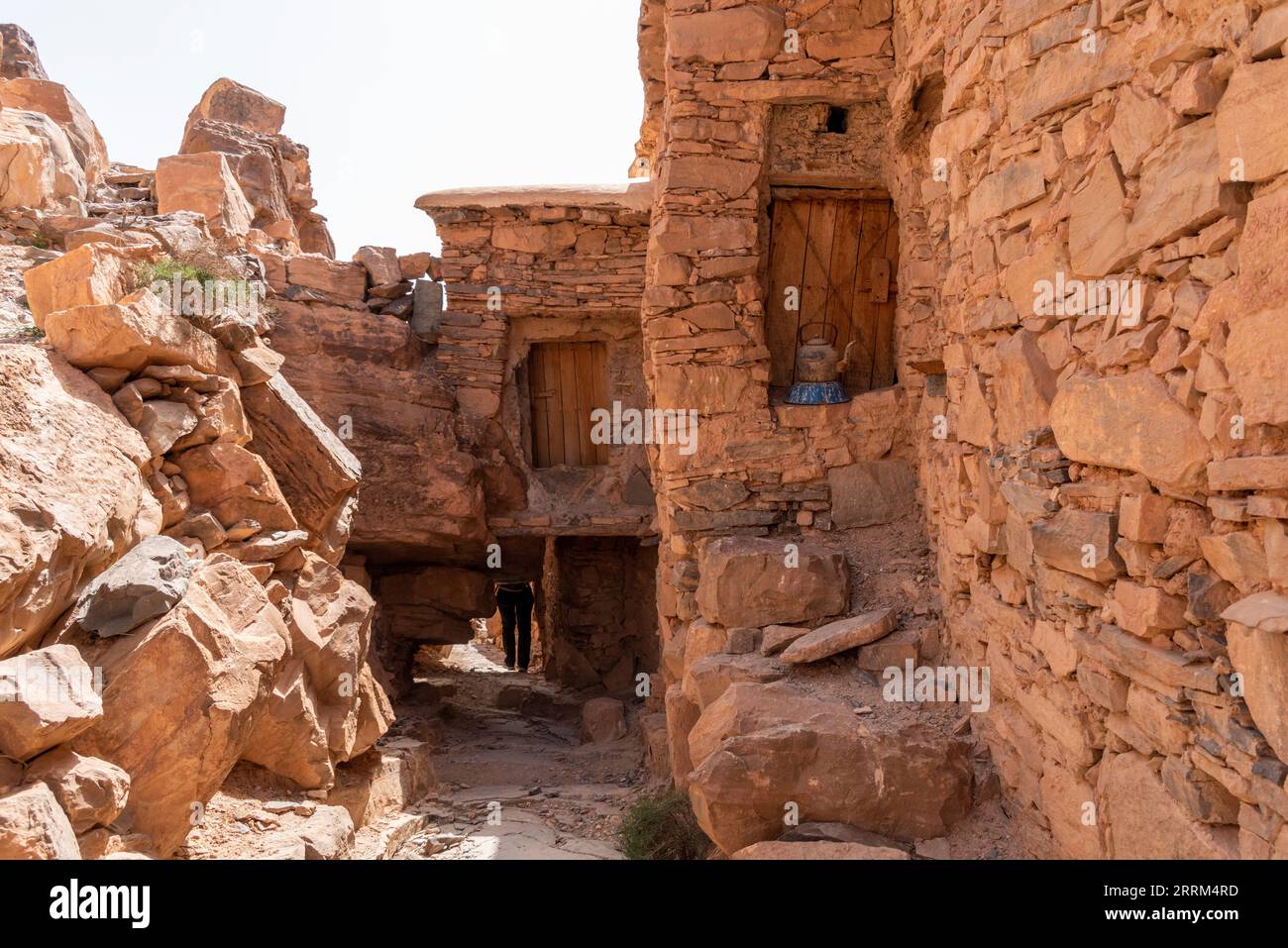 Hiking through the old Id Aissa agadir, an old granary in Amtoudi ...
