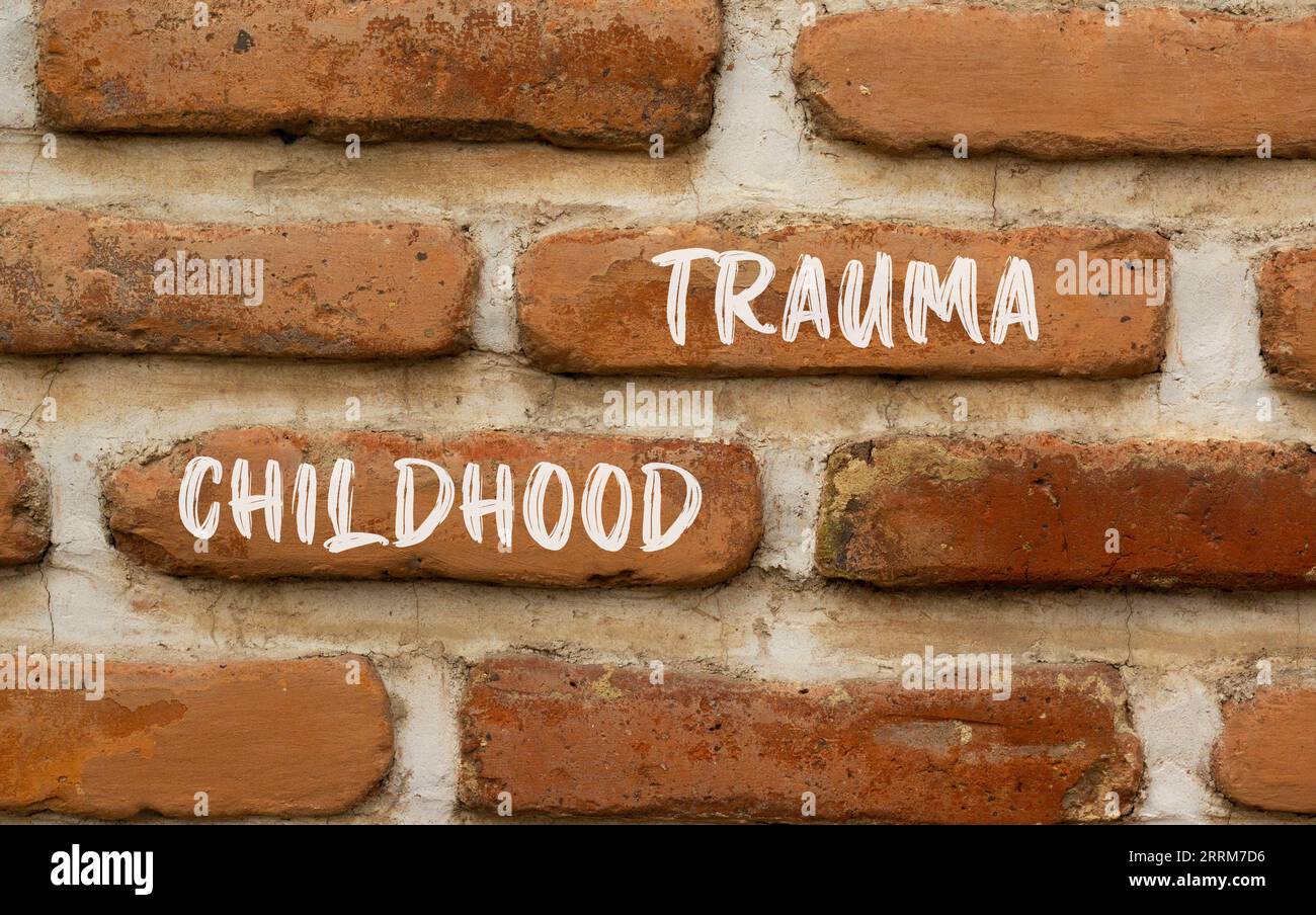 Childhood trauma symbol. Concept words Childhood trauma on beautiful ...