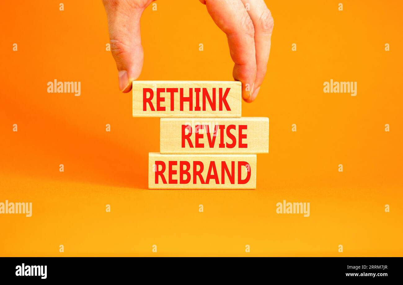 Rethink revise rebrand symbol. Concept word Rethink Revise Rebrand on ...