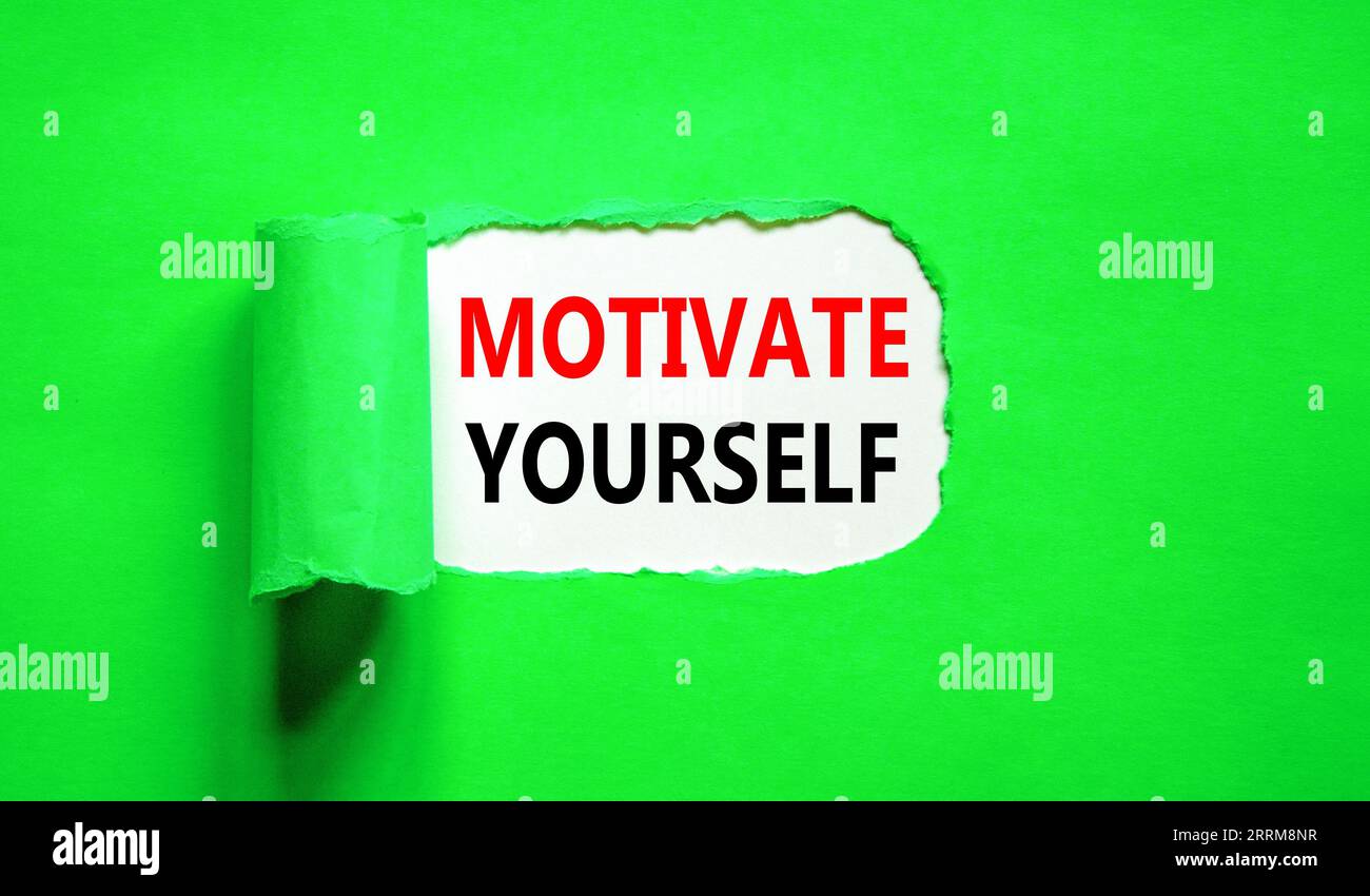 Motivate yourself symbol. Concept words Motivate yourself on beautiful ...