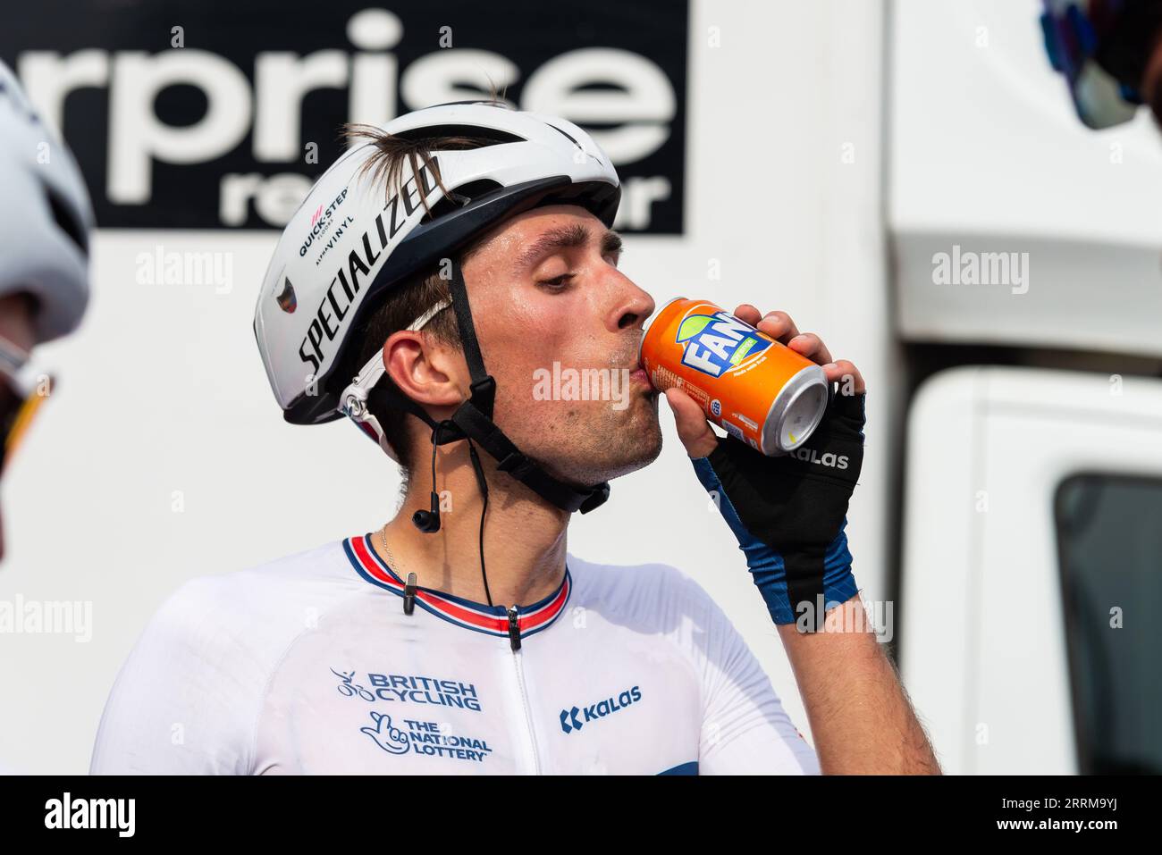 Ethan Vernon of team Great Britain after finishing second at the Tour ...