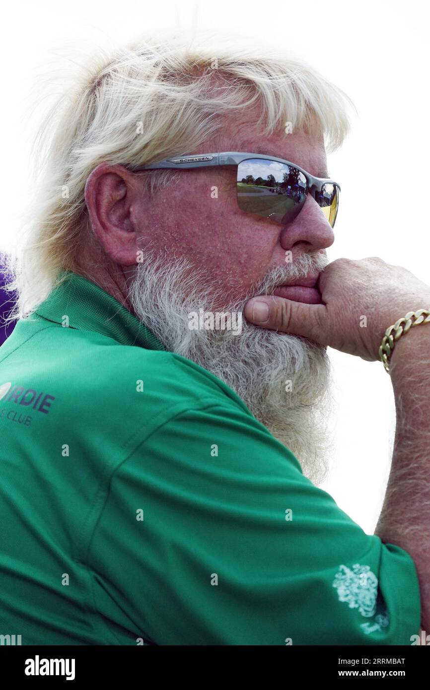 St. Louis, United States. 08th Sep, 2023. Golfer John Daly watches ...