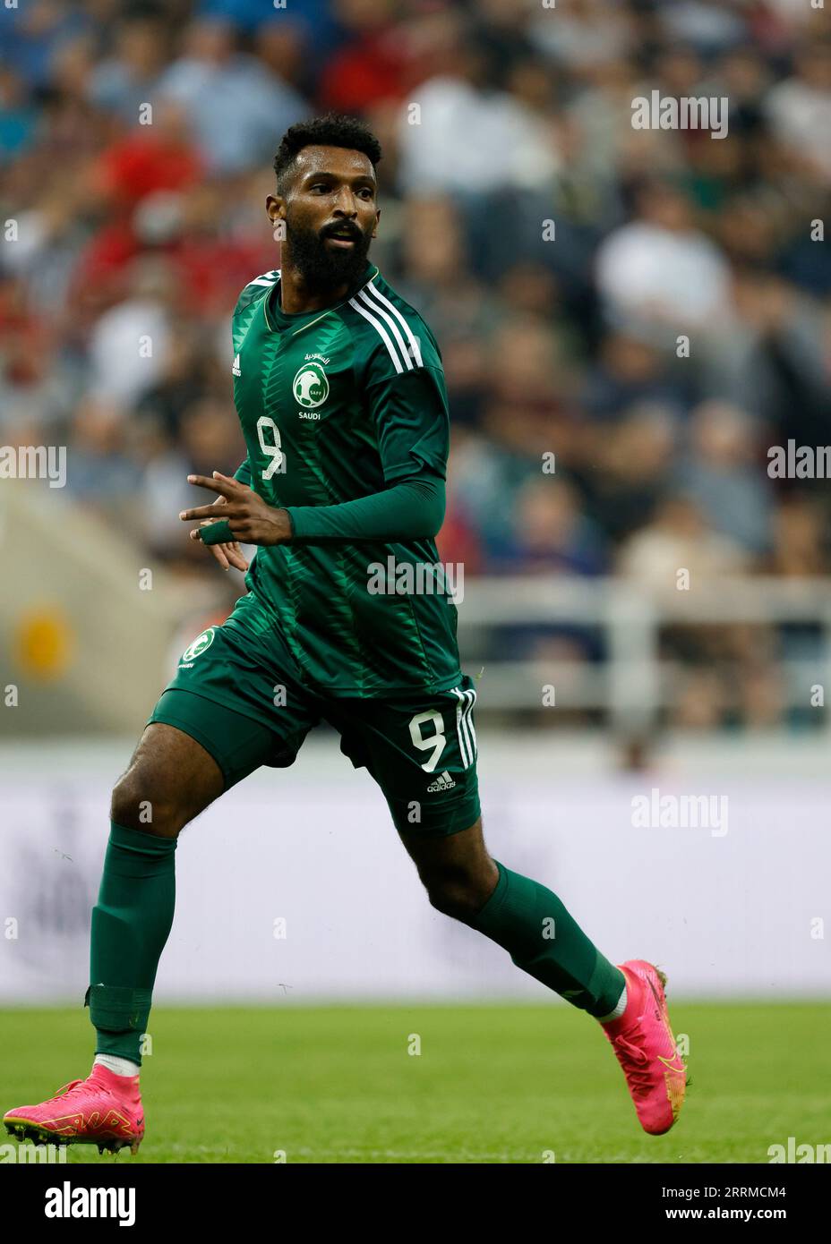 Saudi Arabia's Feras Albrikan running during the international friendly ...