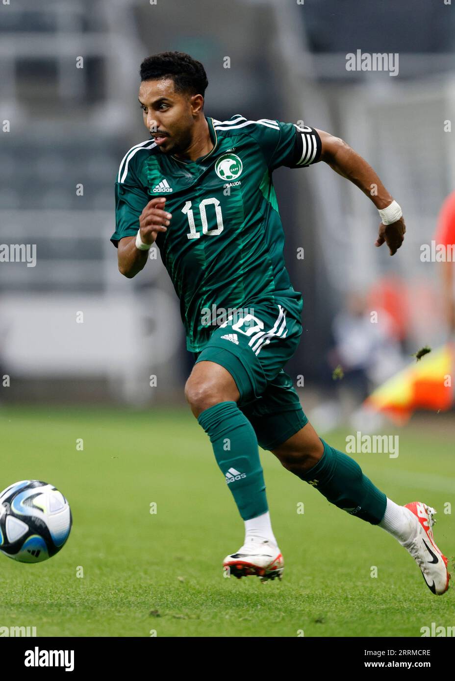 Saudi Arabia's Salem Al-Dawsari on the ball during the international ...