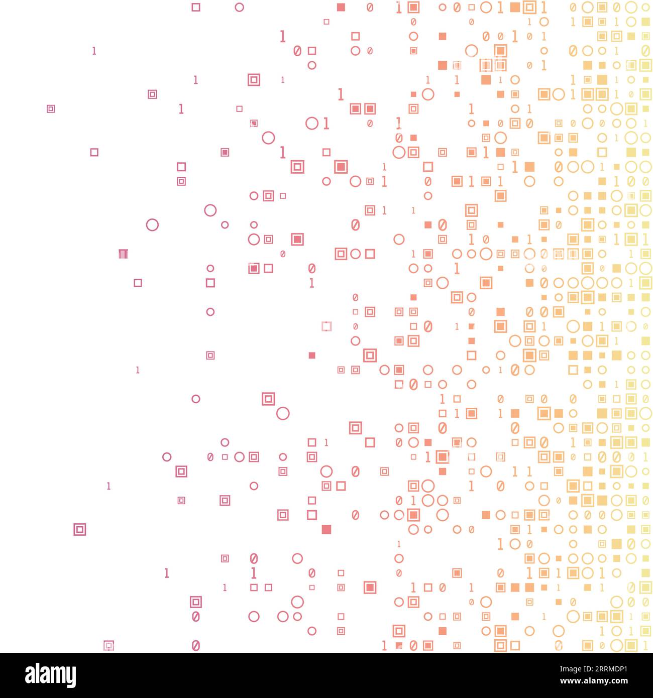 Appealing geometric matrix background in sunset colors. Cool square ...