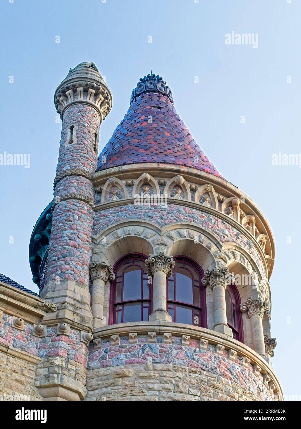Vertical: Detail of The Bishop's Palace, Galveston Island, Texas ...