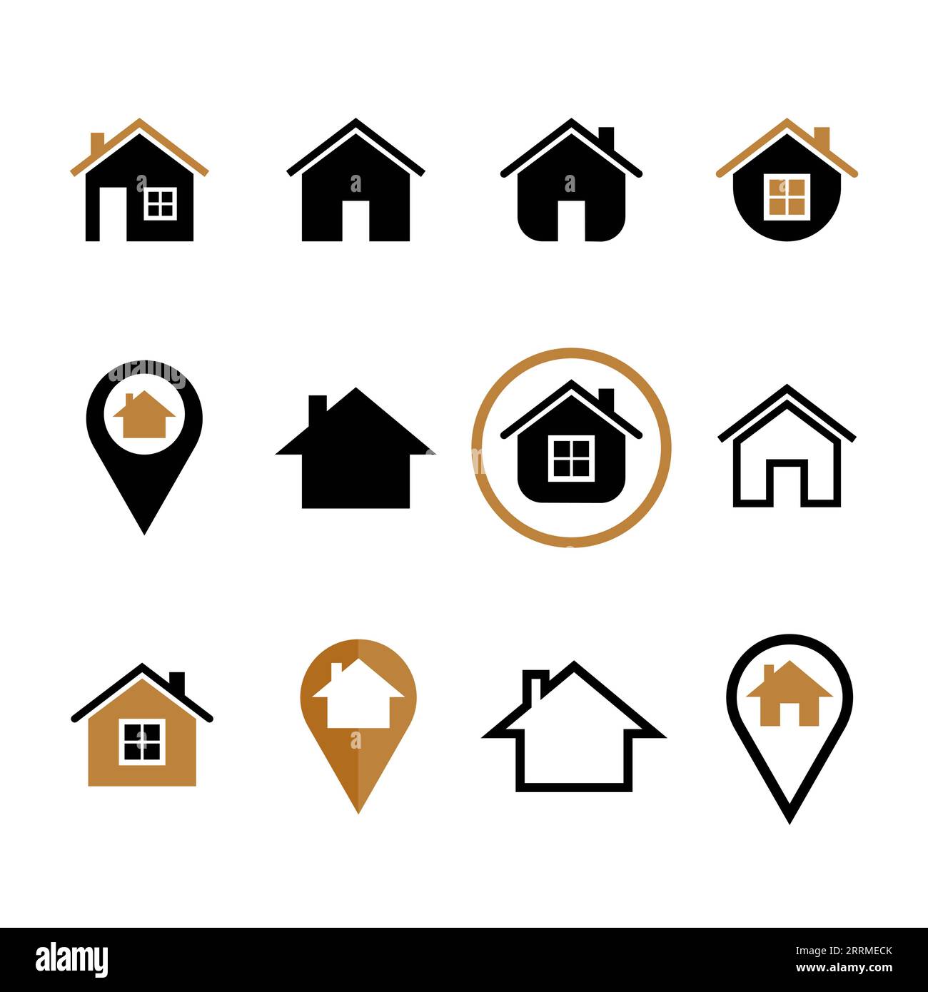 Houses icon set for web sites and user interface Stock Vector Image ...