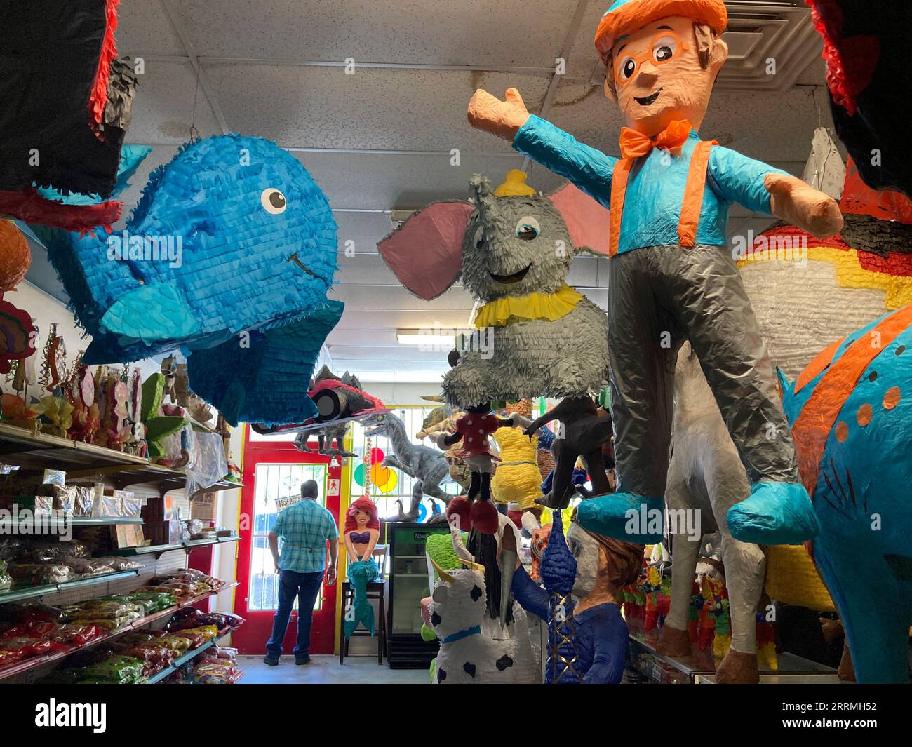 Francisco Rodríguez looks out the window of his shop Casa de Piñatas in ...