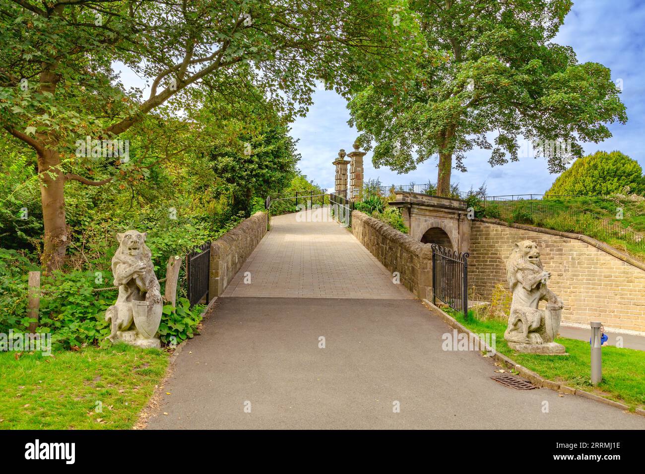 Stone bridge and tunnel at Nottingham Castle, UK Stock Photo - Alamy