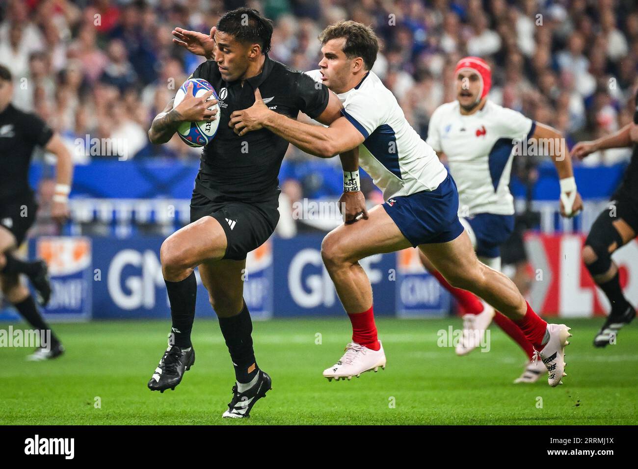 Rieko IOANE of New Zealand and Damien PENAUD of France during the World ...