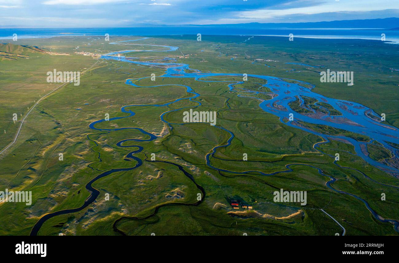 221101 -- XINING, Nov. 1, 2022 -- This aerial photo taken on July 19 ...