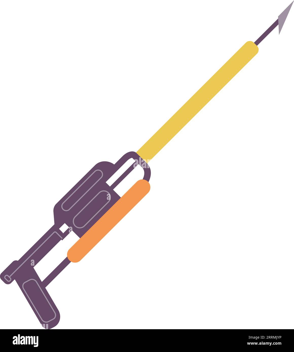 Harpoon gun icon. Sport fishing equipment symbol isolated on white ...