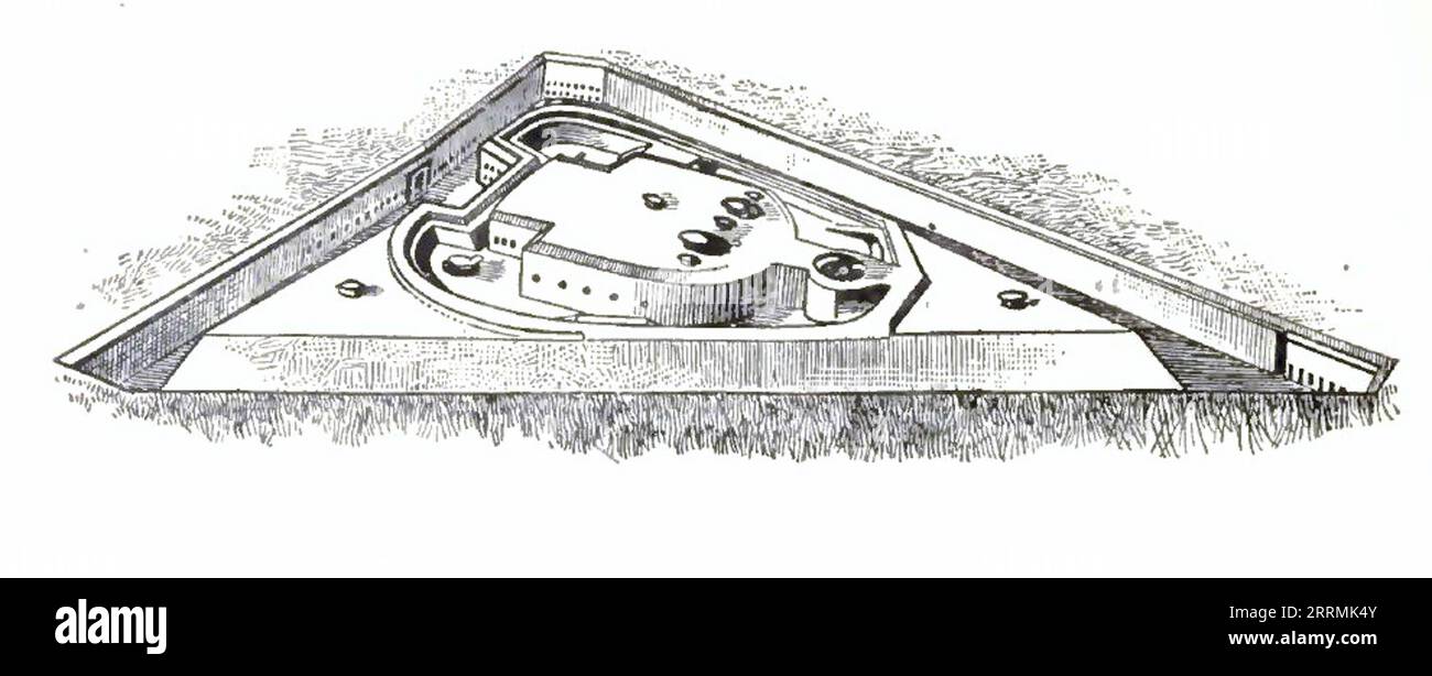 Triangular Brialmont fort, 1914 Stock Photo - Alamy