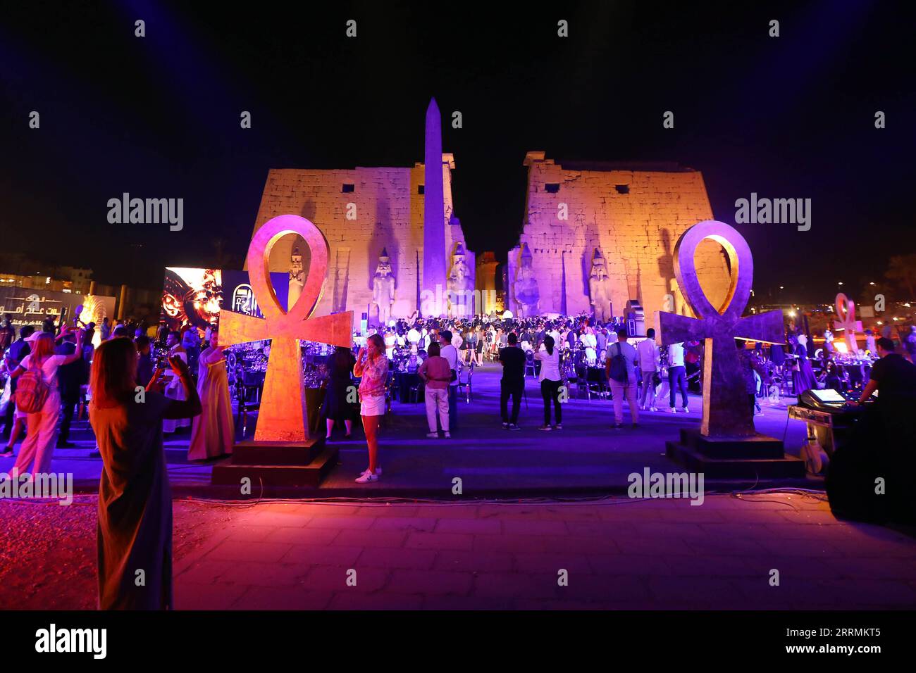 221104 -- LUXOR EGYPT, Nov. 4, 2022 -- People attend a ceremony to mark ...
