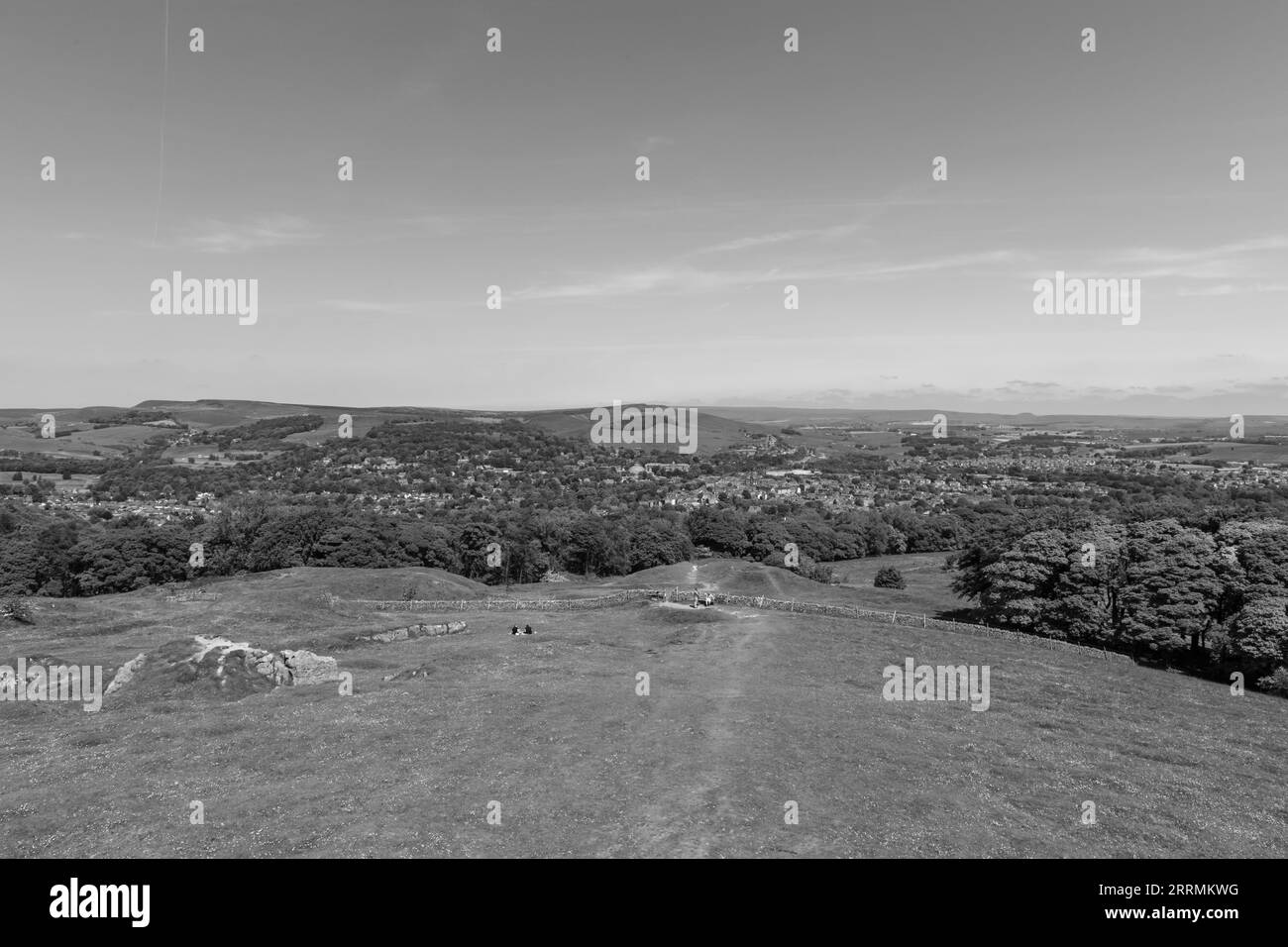 View from Buxton Country Park of Buxton town in the Peak District Stock ...