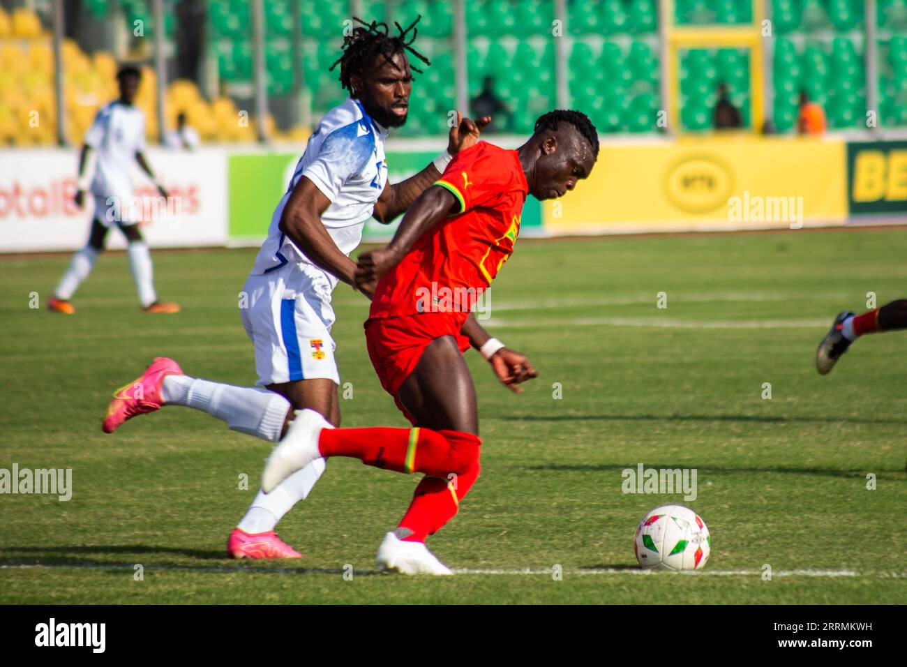 KUMASI, GHANA - SEPTEMBER 7: Alidu Seidu of Ghana and Goduine Koyalipou ...