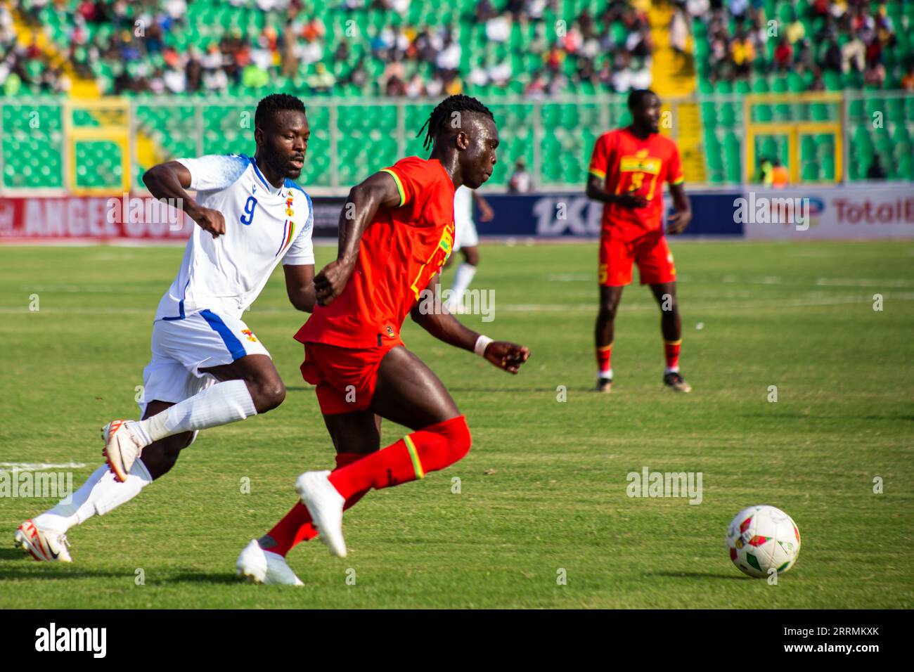 KUMASI, GHANA - SEPTEMBER 7: Alidu Seidu of Ghana and Louis Mafouta of ...