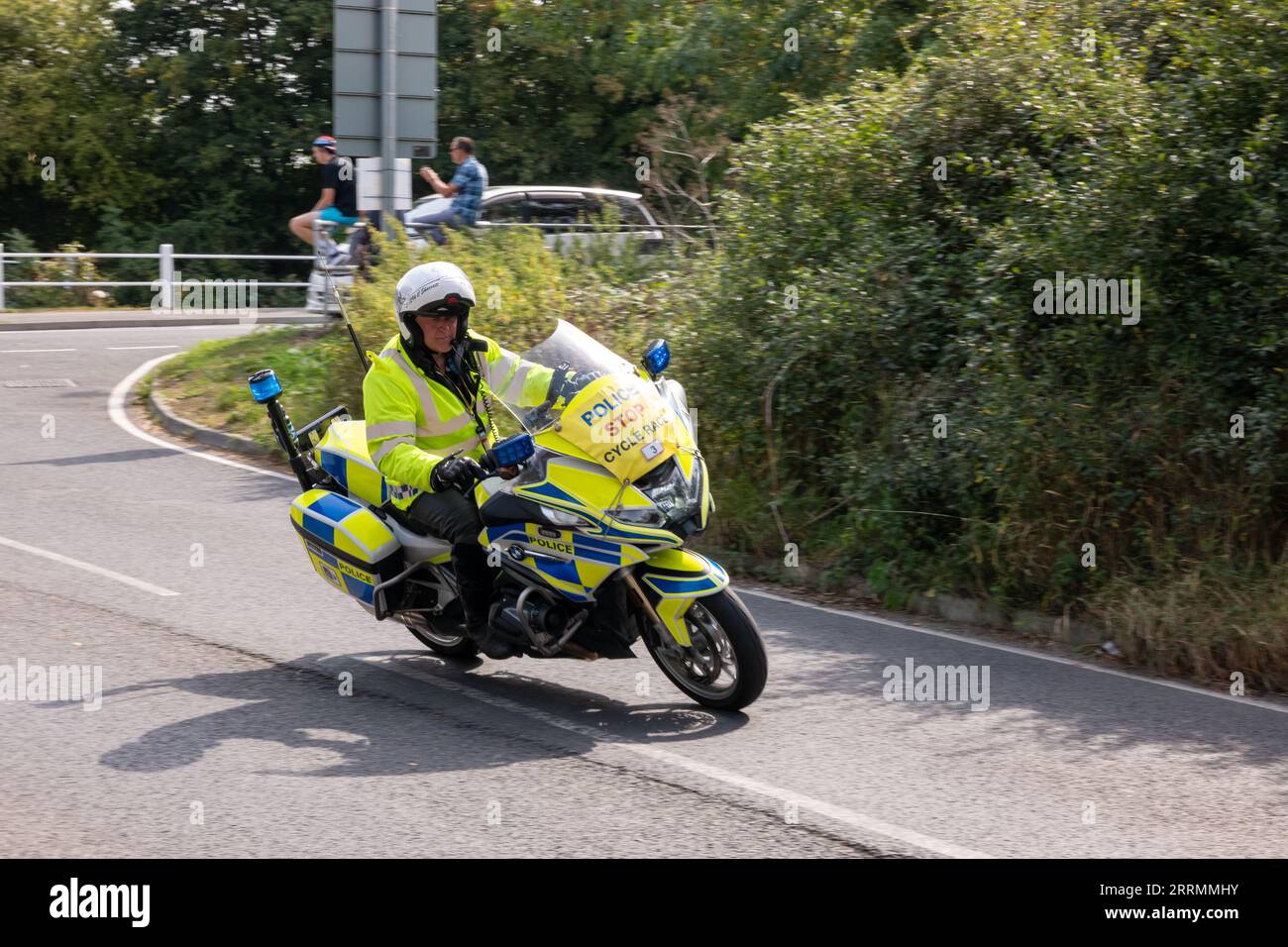 Tour of Britain Cycle Race going through Hullbridge Essex on Stage 6 ...