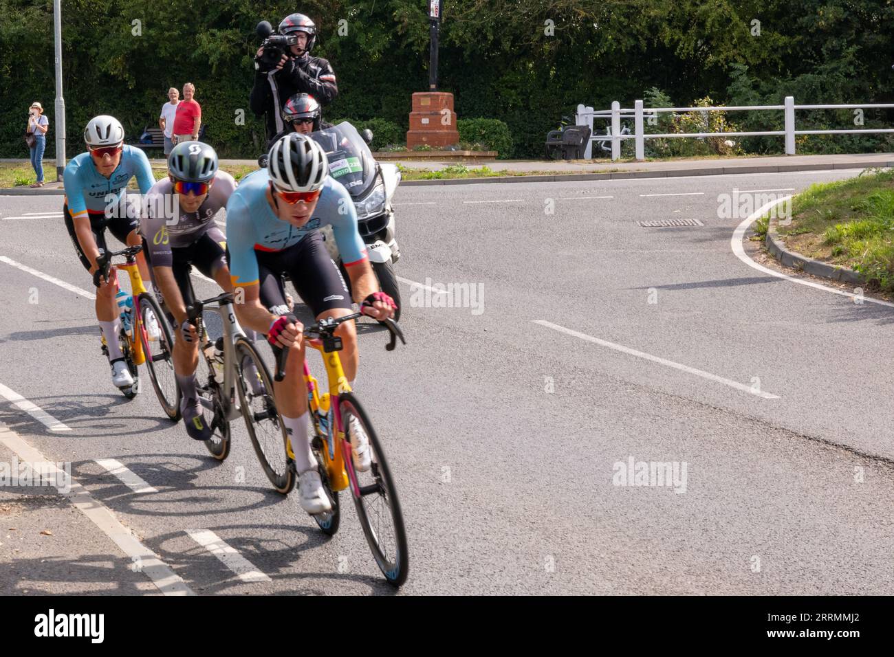 Tour of Britain Cycle Race going through Hullbridge Essex on Stage 6 ...