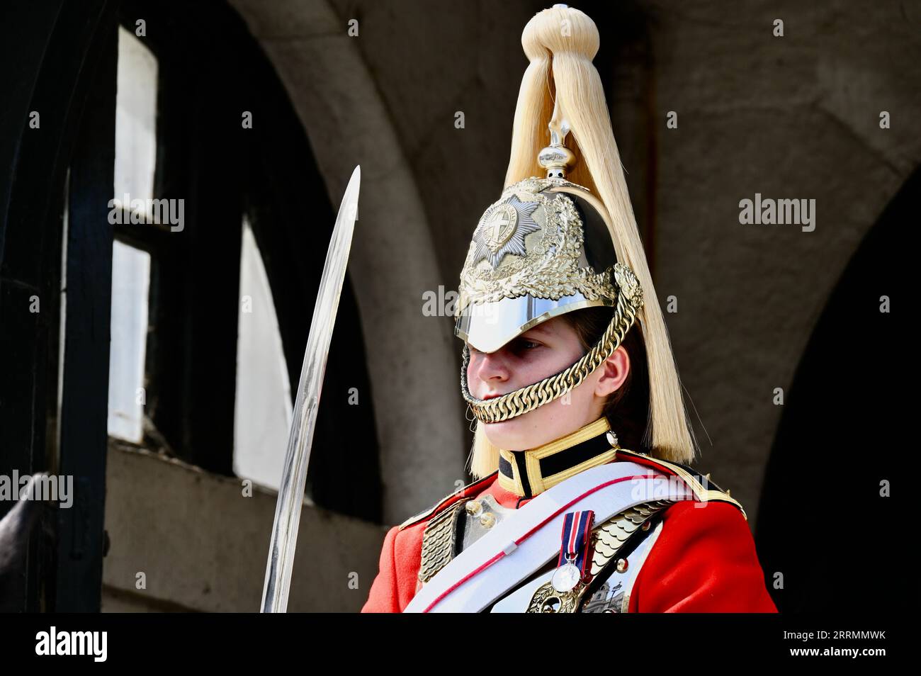 Female Life Guard, Household Cavalry, Horse Guards Parade, London, UK ...