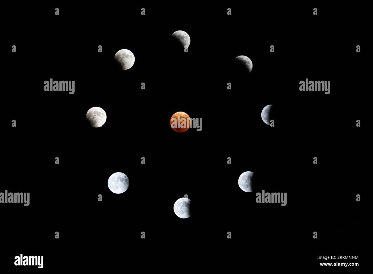 Different stages of lunar eclipse hi-res stock photography and images ...