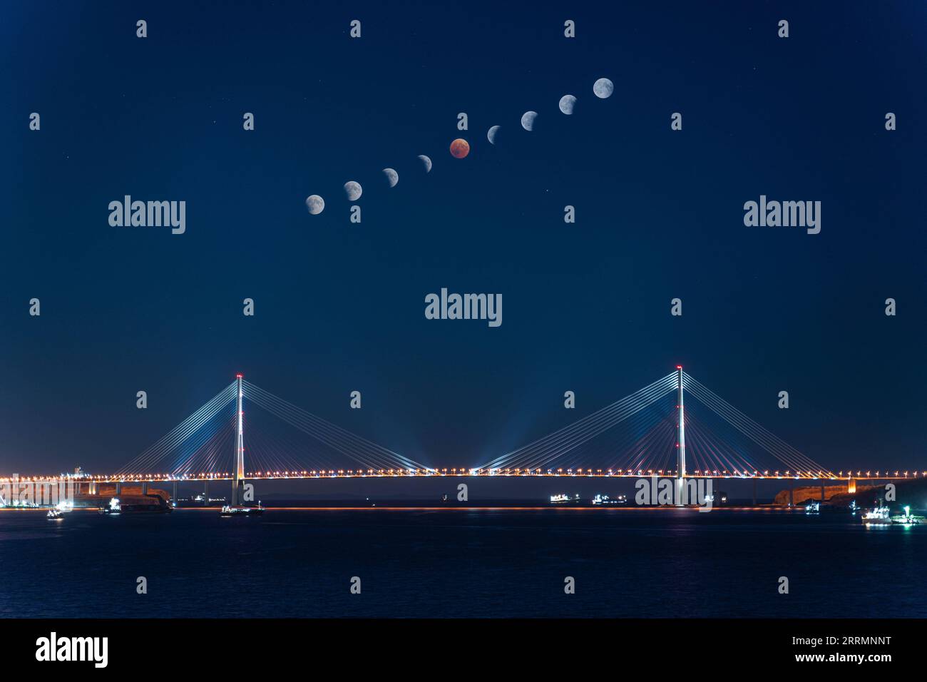 Different stages of lunar eclipse hi-res stock photography and images ...