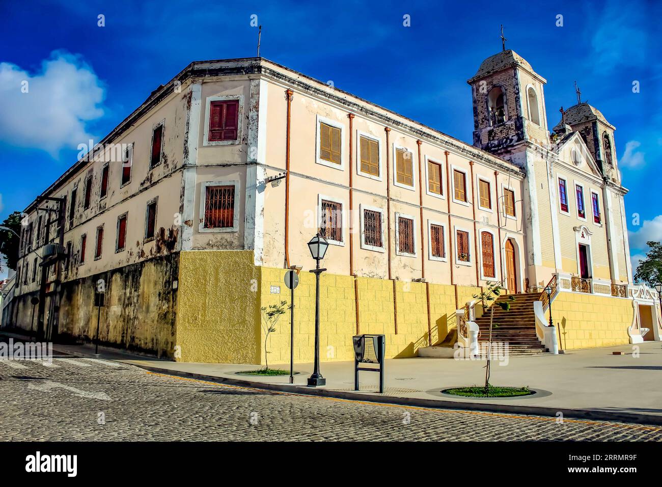 Facade of the Convent and the church of Our Lady of Carmo, in the ...