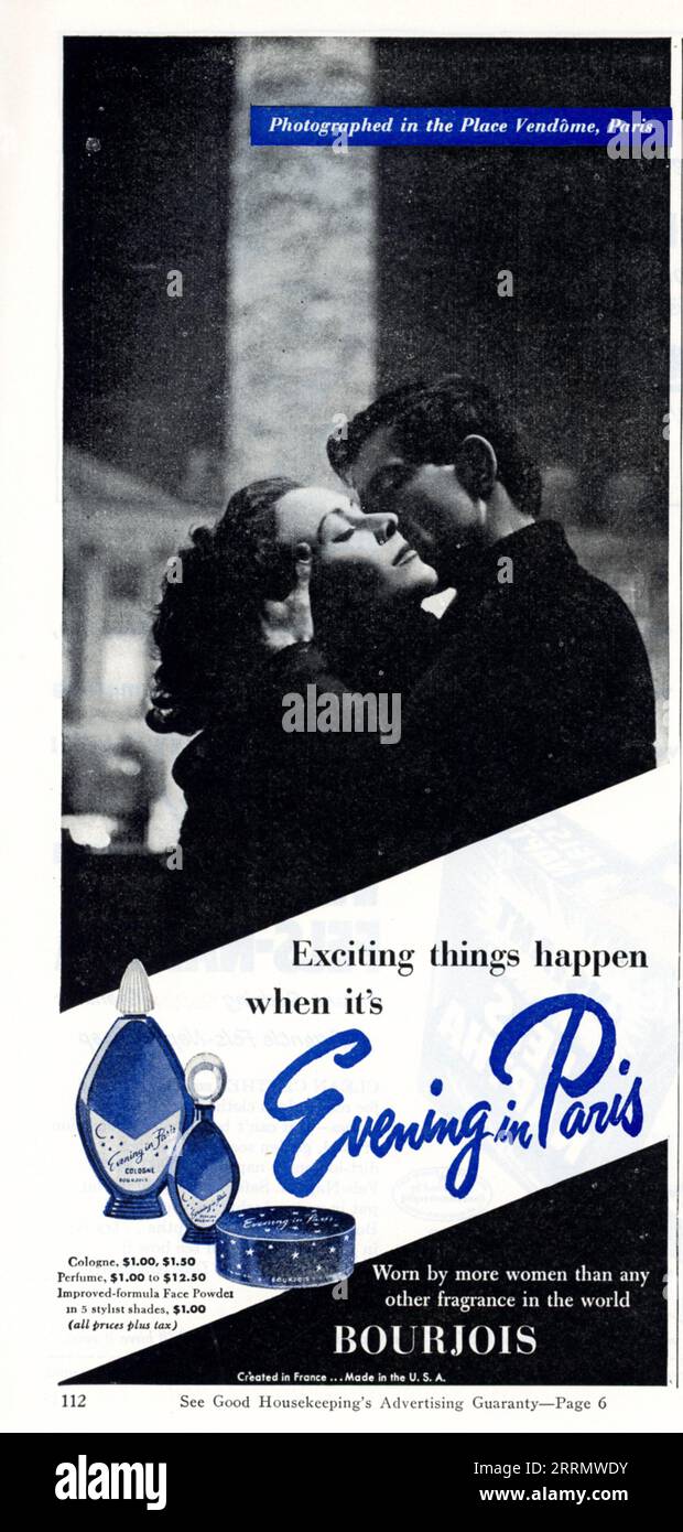 Perfume advertisement vintage paris hi-res stock photography and images ...