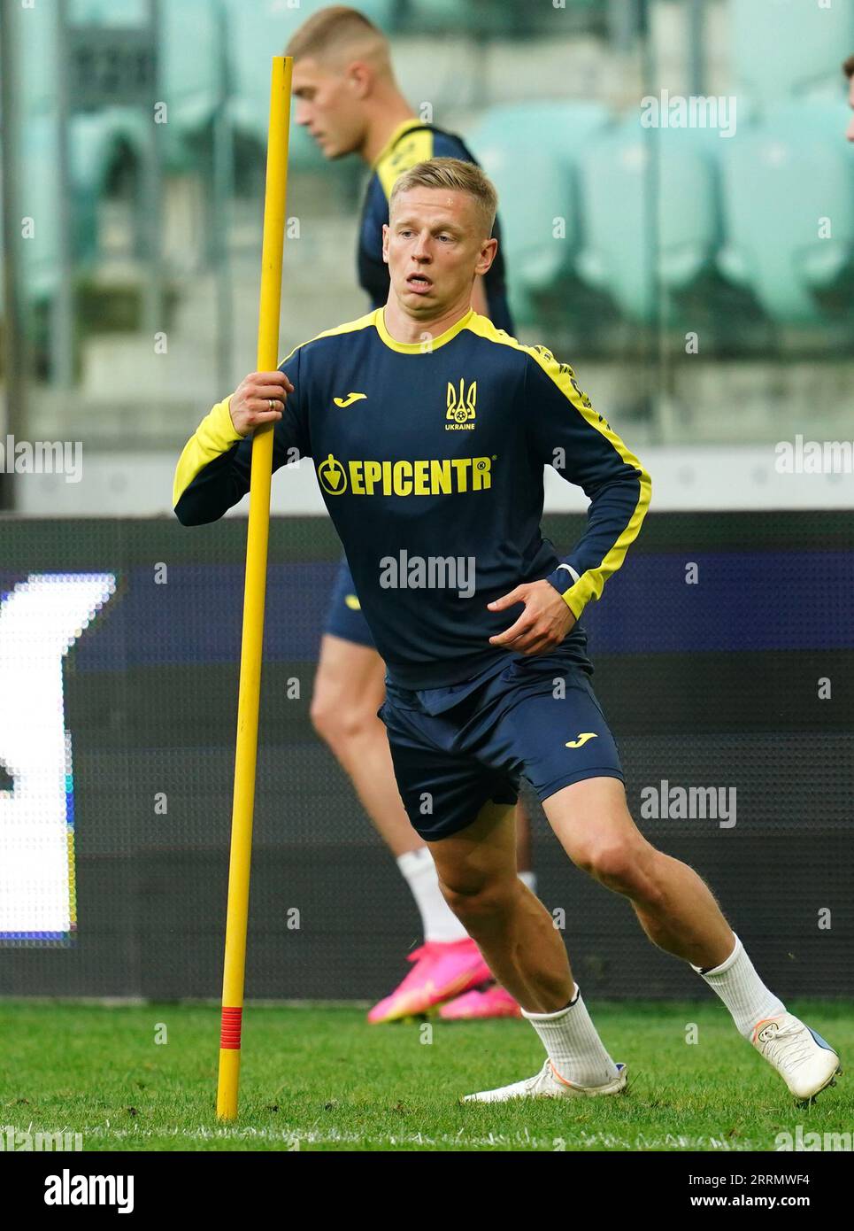 Ukraines Oleksandr Zinchenko During A Training Session At The