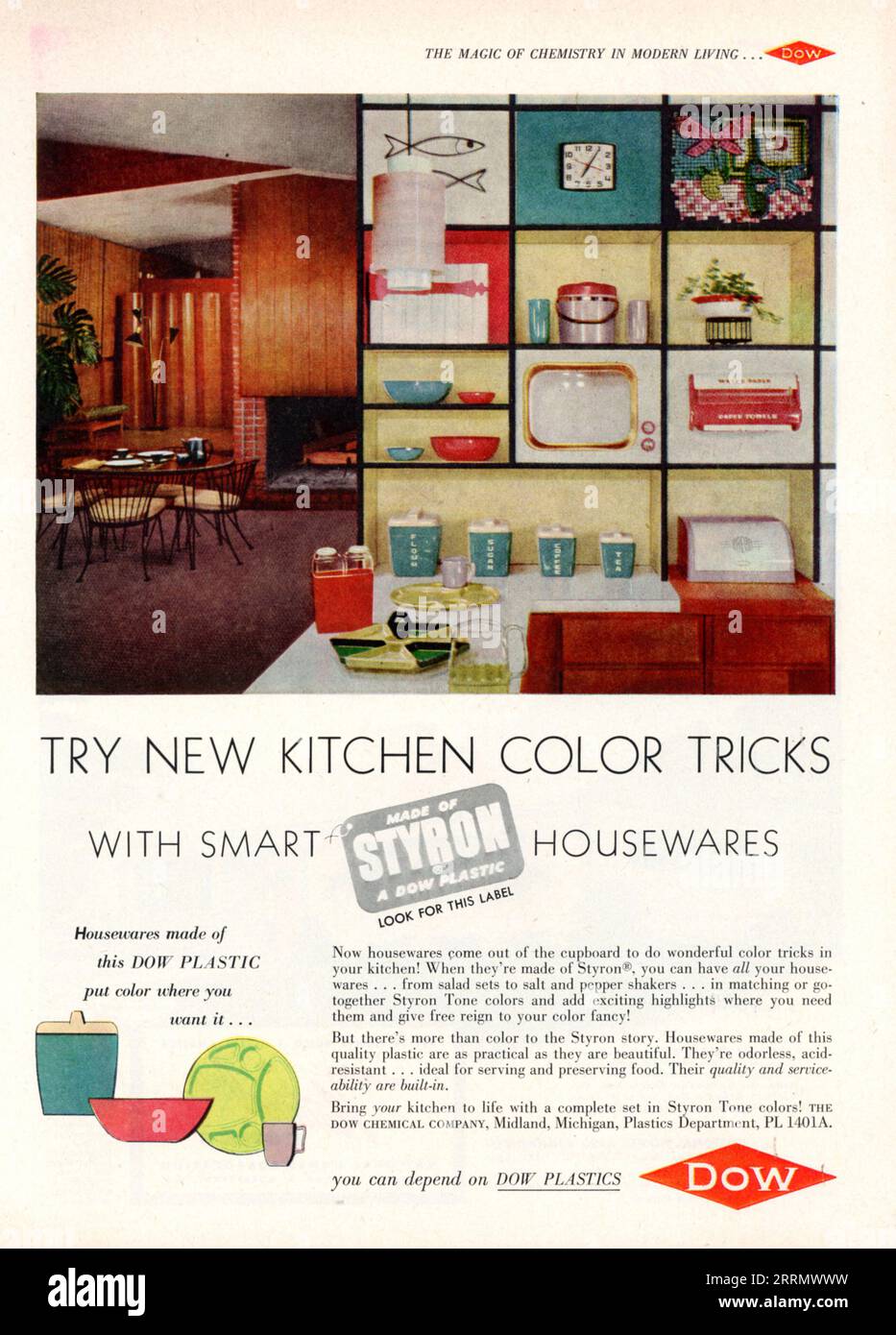 1950s magazine advert kitchen hi-res stock photography and images - Alamy
