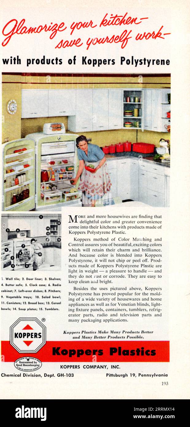 Vintage kitchen advert hi-res stock photography and images - Alamy
