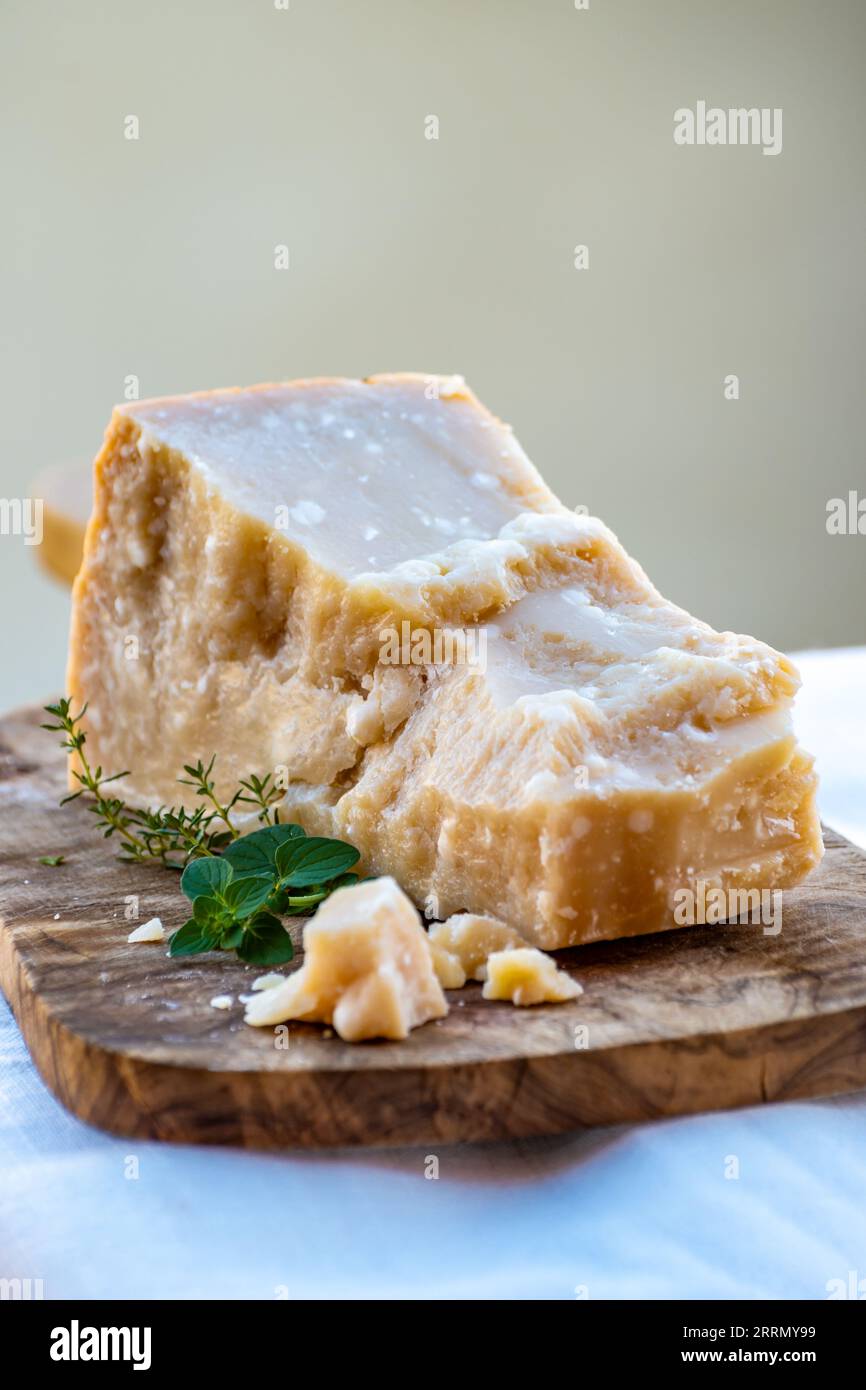 Traditional italian food - 36 months aged in caves Italian parmesan ...