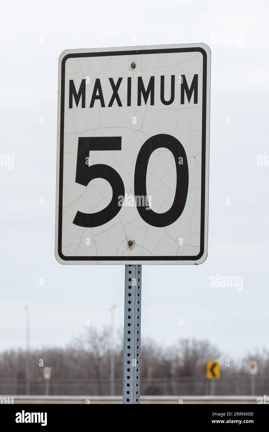 Toronto, ON, Canada – August 15, 2023: Speed Sign on the street in ...
