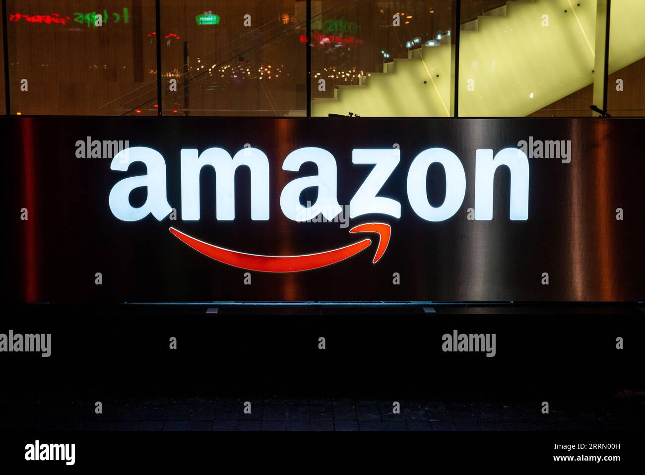 Toronto, ON, Canada – August 10, 2023: View at the Amazon store sign at ...