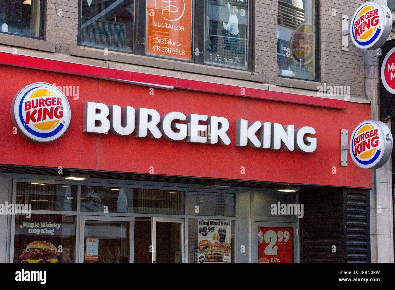 Toronto, ON, Canada – August 2, 2023: A Burger King round hamburger ...