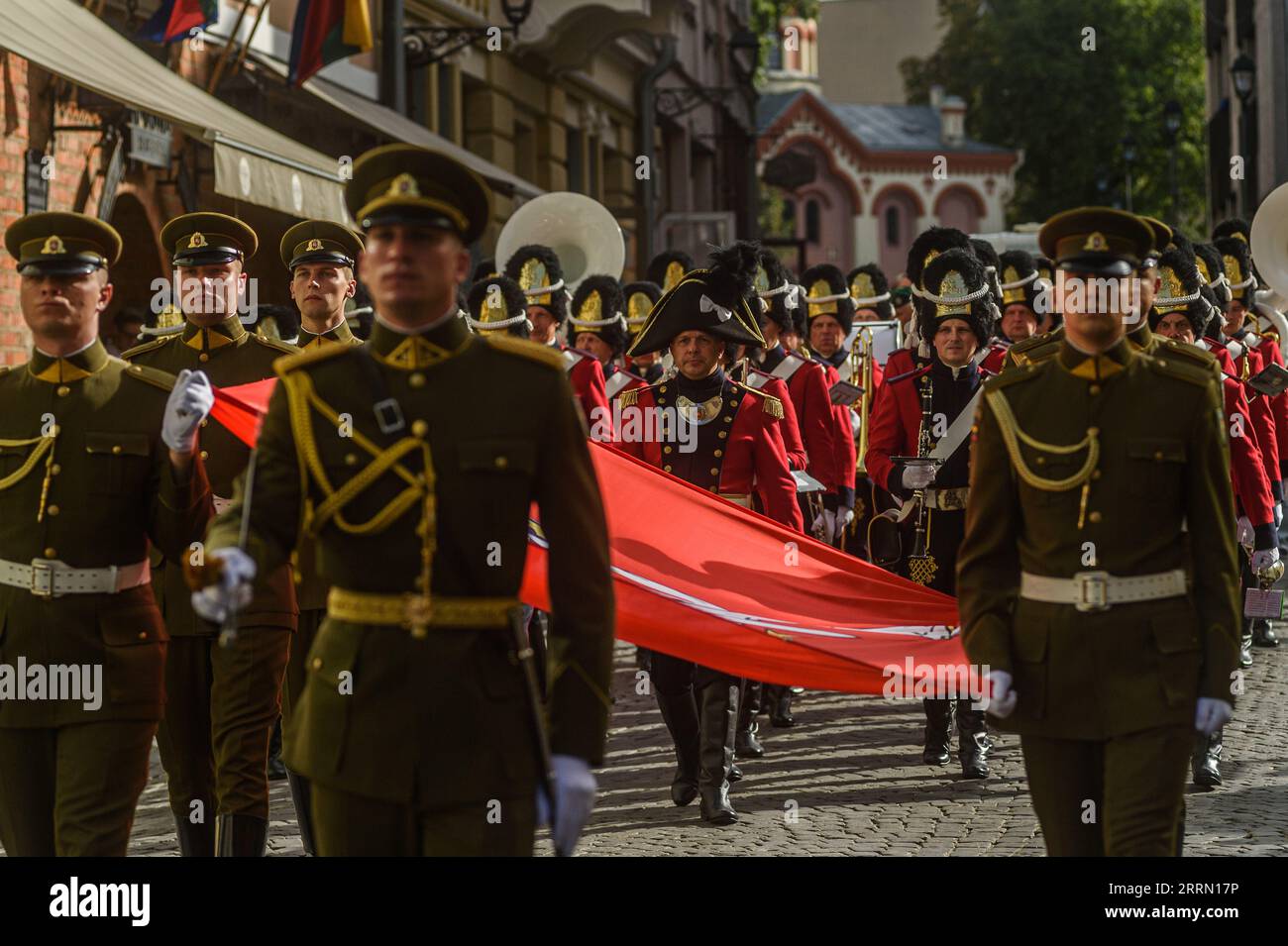 Vilnius, Lithuania. 8th Sep, 2023. Soldiers of the honor guard company ...
