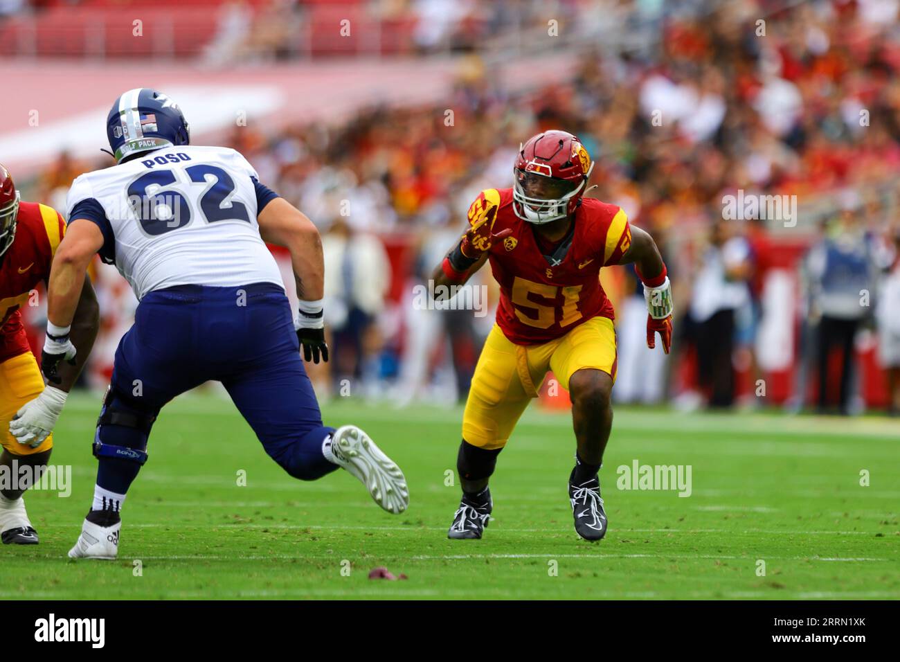 LOS ANGELES, CA - SEPTEMBER 02: USC Trojans defensive end Solomon Byrd ...