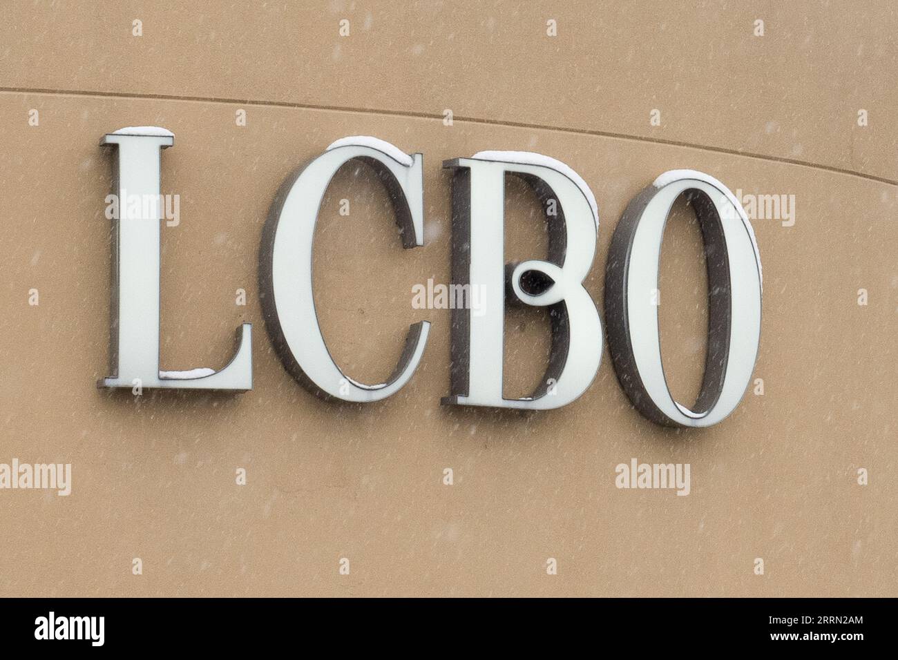Toronto, ON, Canada - December 30, 2022: View at LCBO sign. The Liquor ...