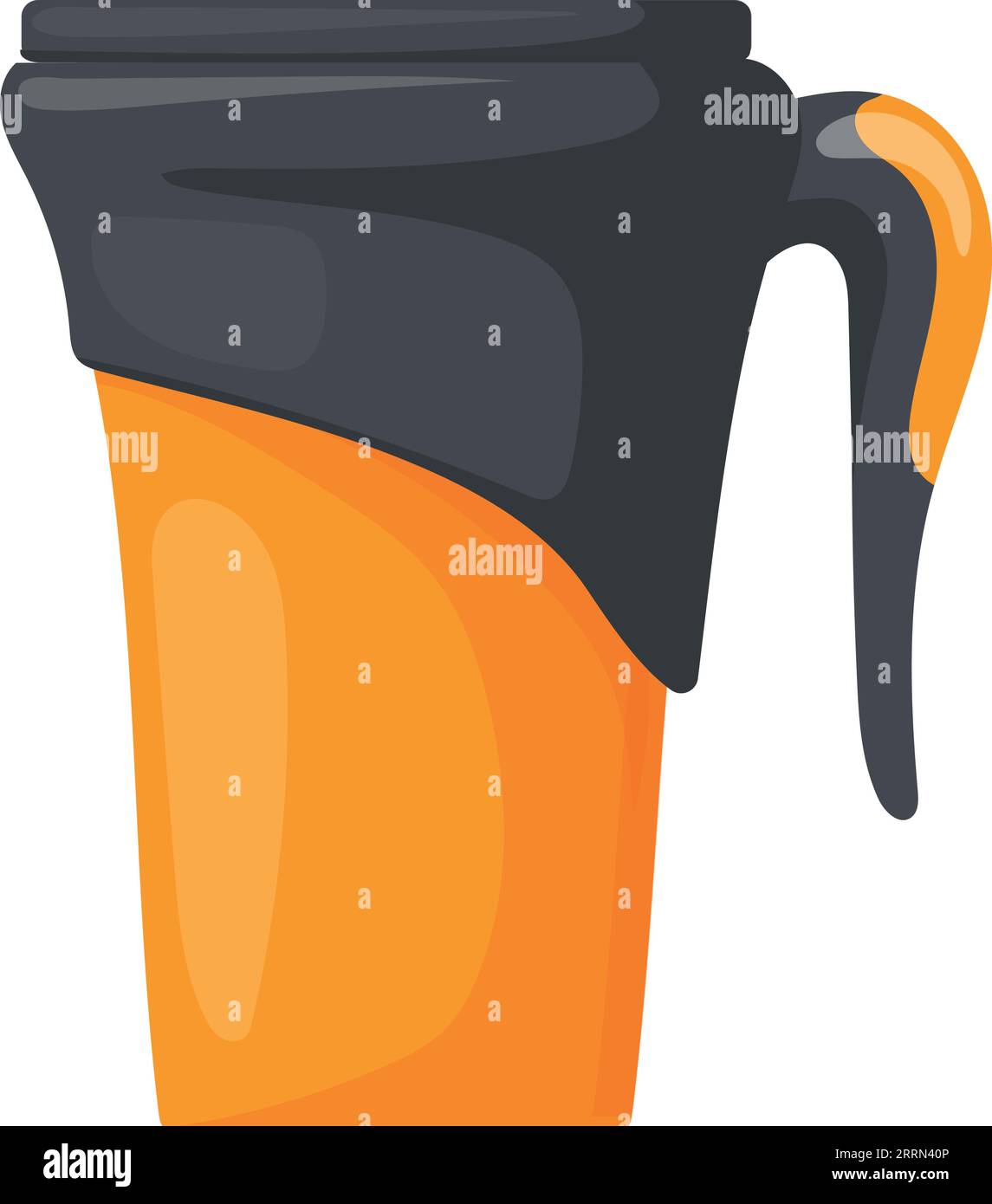 Thermo mug cartoon icon. Plastic sport cup isolated on white background ...