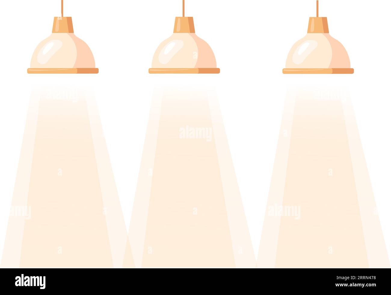 Ceiling lamps hanging. Cartoon interior spot light isolated on white ...