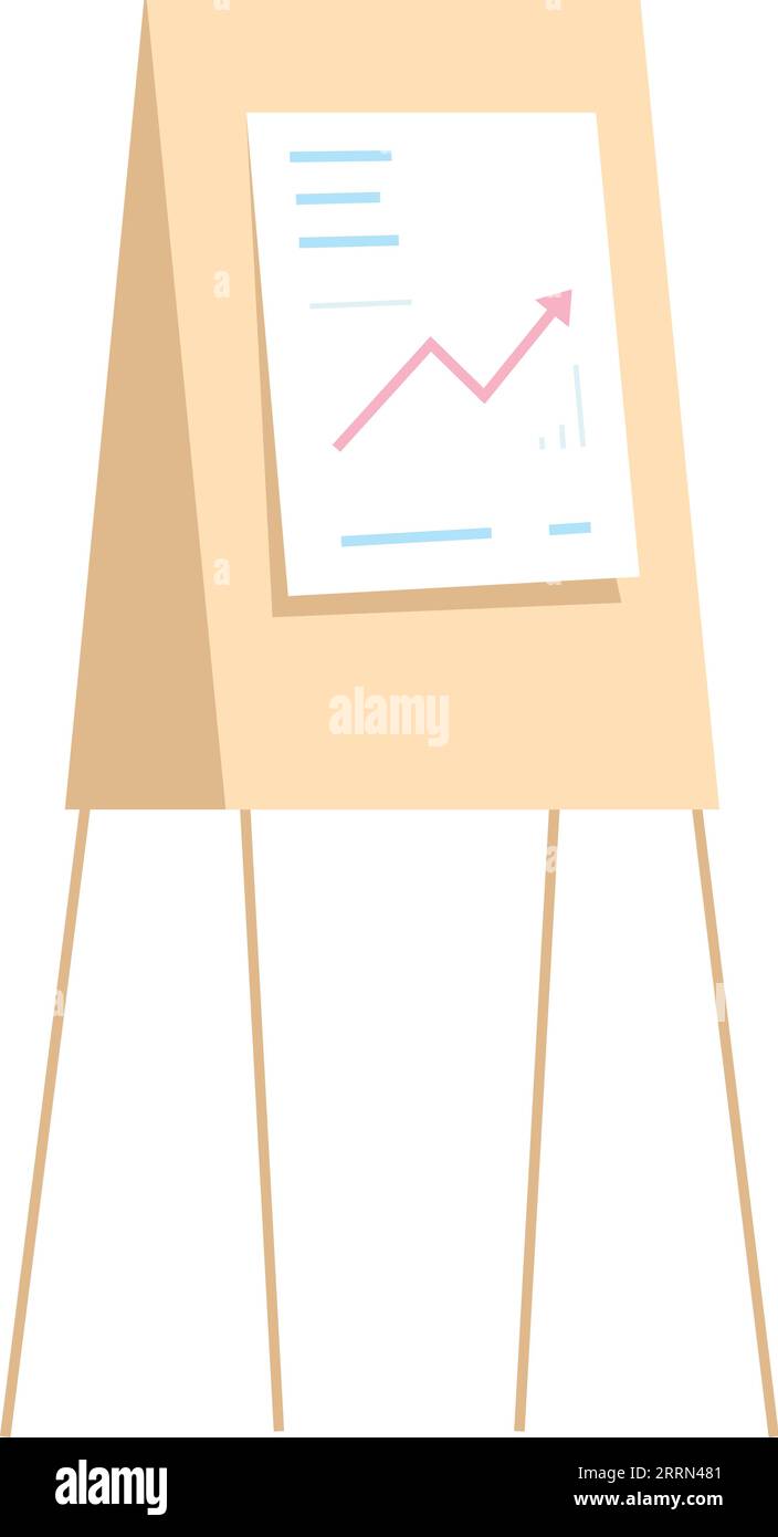 Flip chart icon. Business report infographic symbol isolated on white ...