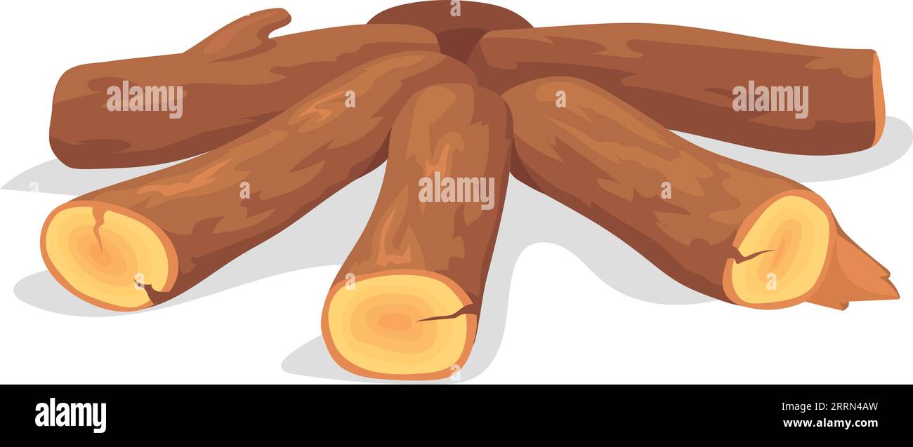 Dry timber logs. Cartoon bonfire wood stack isolated on white ...