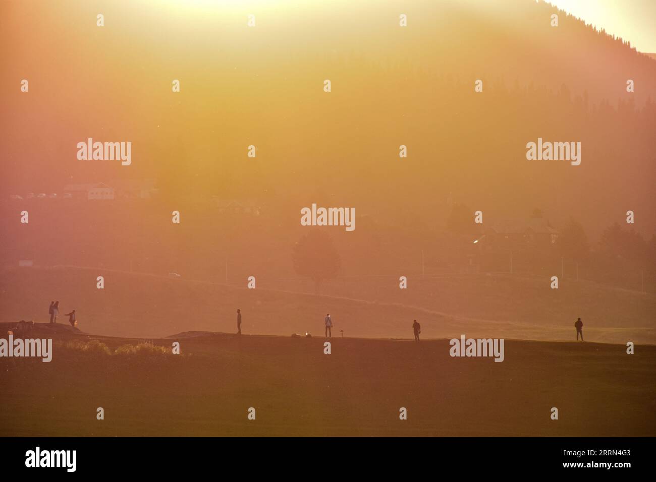 Bota Pathri, India. 08th Sep, 2023. Visitors walk through the hill ...