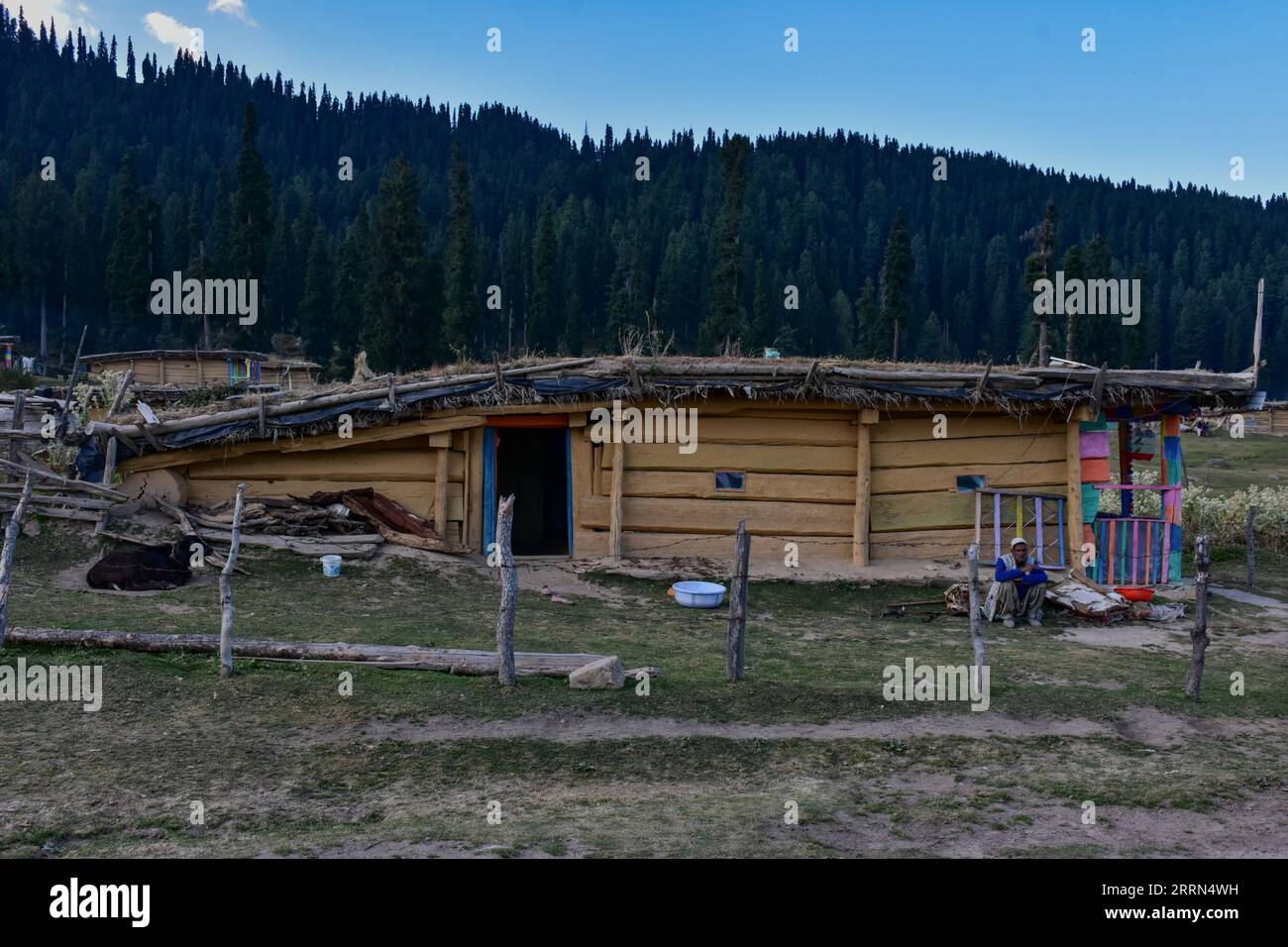 Bota Pathri, India. 08th Sep, 2023. A Kashmiri nomad rests outside his ...
