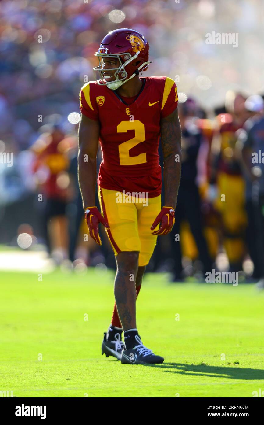 LOS ANGELES, CA - AUGUST 26: USC Trojans wide receiver Brenden Rice (2 ...