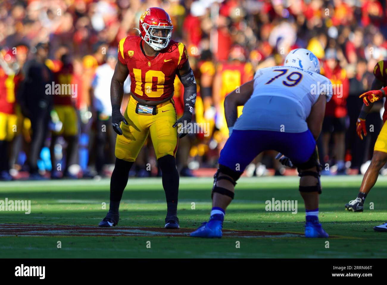 LOS ANGELES, CA - AUGUST 26: USC Trojans defensive end Jamil Muhammad ...